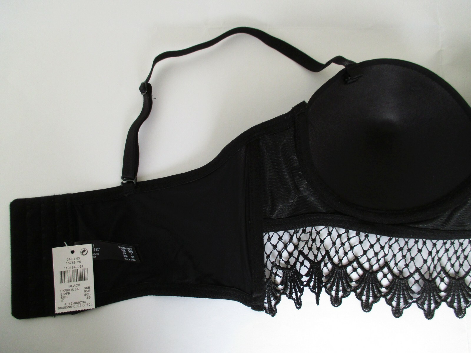 PRIMARK SECRET POSSESSIONS STYLISH BLACK LONG-LINE MULTIWAY / STRAPLESS ...