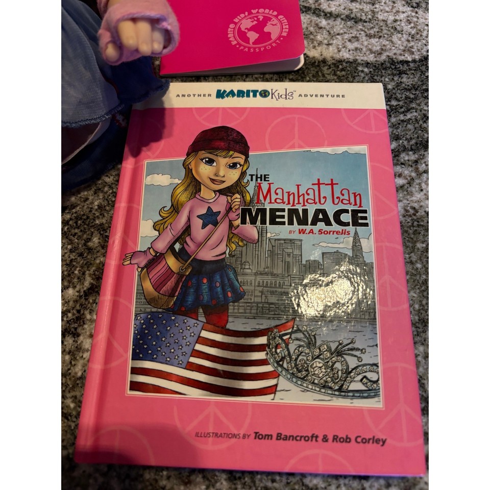 Karito Kids The Manhattan Menace Doll Book Passport Blond Hair Blue Eyes | eBay