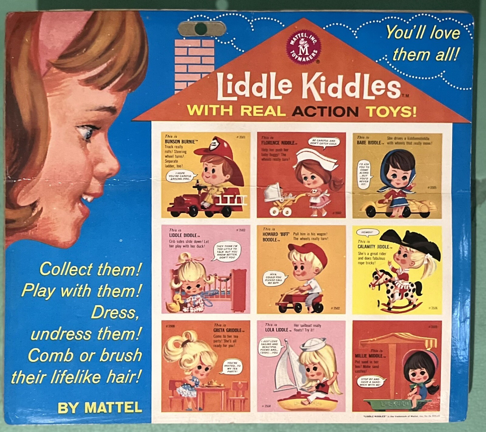 Vtg Mattel Liddle Kiddles Babe Biddle Doll w Original Package and Book ...