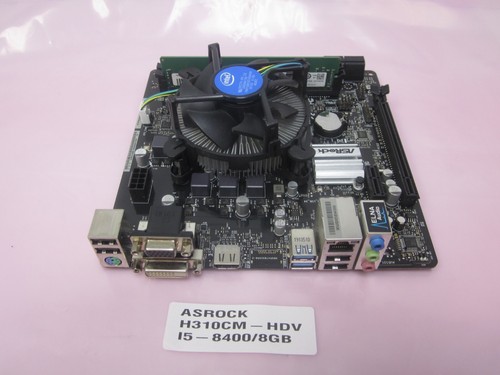 ASRock H310CM-HDV Motherboard w/ I5-8400 CPU 8GB w/Heatsink/Fan | eBay