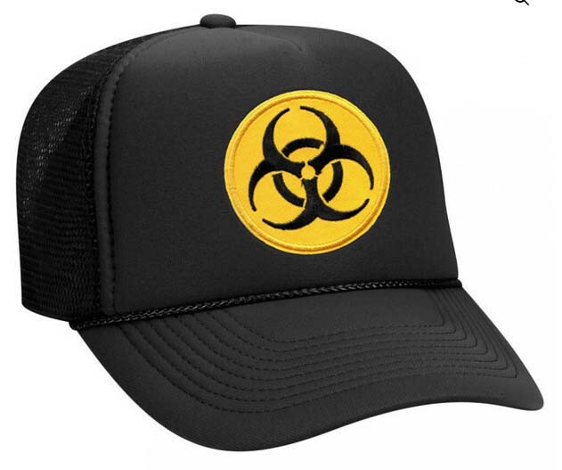 BIOHAZARD Trucker HAT w/ Patch Vintage Style 70s 80s CAP Metal punk ...
