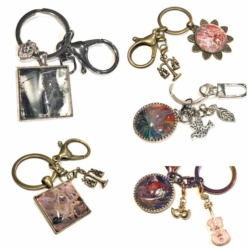 Handmade Key chain key rings charm unique gift idea wearable art ...