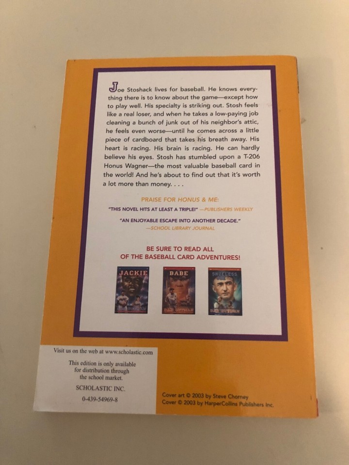 Honus & Me (A Baseball Card Adventure) - Paperback By Dan Gutman Very ...