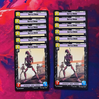 12x Battle Droid Tokens Star Wars Unlimited Twilight Of The Republic ...