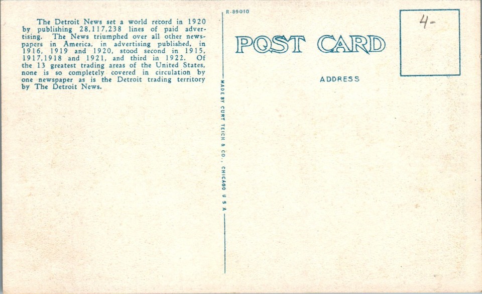 Reporters Room, Detroit News Building, Detroit, Michigan MI Postcard | eBay
