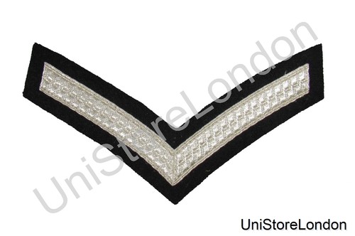 Chevron Lance Corporal Silver Black 150mm 1 Bar Wide R1344 | eBay