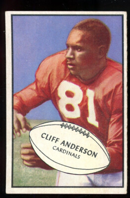 1953 Bowman Cliff Anderson (#72) Chicago Cardinals EX+ | eBay