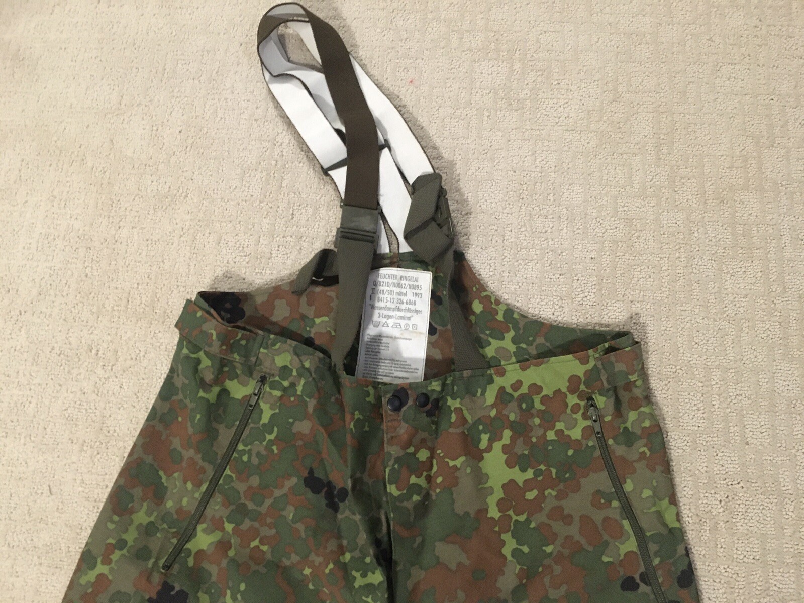 German Army Jacket GoreTex Flecktarn waterproof rain … - Gem