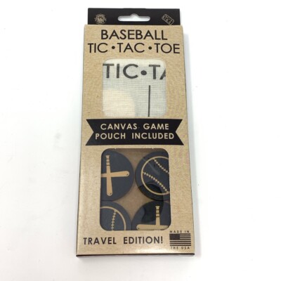 Baseball Tic-Tac-Toe Travel Edition Game With Canvas Pouch Gift NEW | eBay