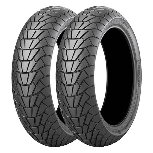 SET DE PNEUS BRIDGESTONE 130/80-18 + 160/60-17 ADVENTURE CROSS AX41S ...