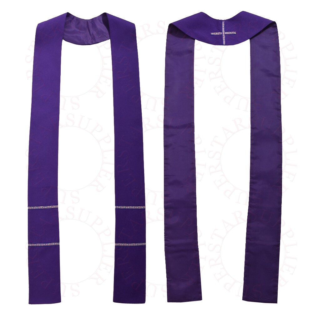 Catholic Robe Priest Celebrant Chasuble Vestments Church Clergy Purple ...