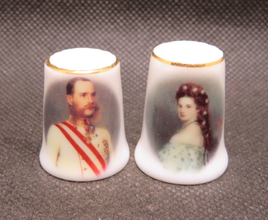 REUTTER GERMANY BONE CHINA THIMBLES SET - Wilhelm II Hohenzollern With ...