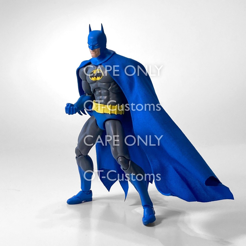 CAPE ONLY Blue Wired Short Cape For MAFEX Knight Crusader Batman | eBay