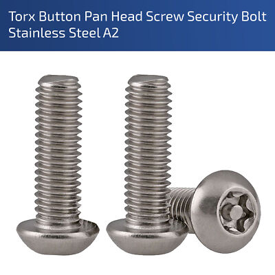 M6 X 20MM SECURITY TORX BUTTON HEAD BOLTS STAINLESS STEEL DIN 7830 ...