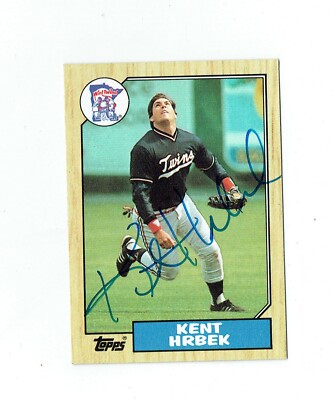 BASEBALL PLAYER KENT HRBEK ORIGINAL AUTOGRAPH ON MINNESOTA TWINS ...