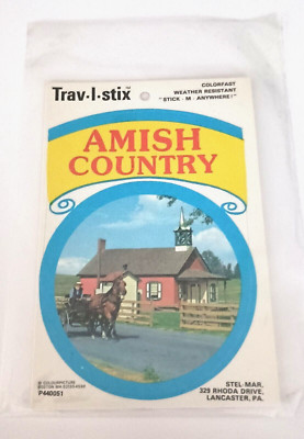 1980s Pennsylvania Dutch Amish Country Stel-Mar Decal NOS New Sealed | eBay