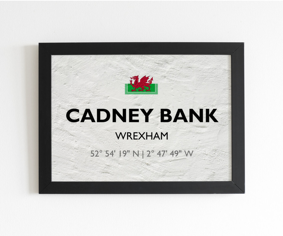 A3 PRINT - Cadney Bank, Wrexham, Wales - Lat/Long SJ4634 | eBay