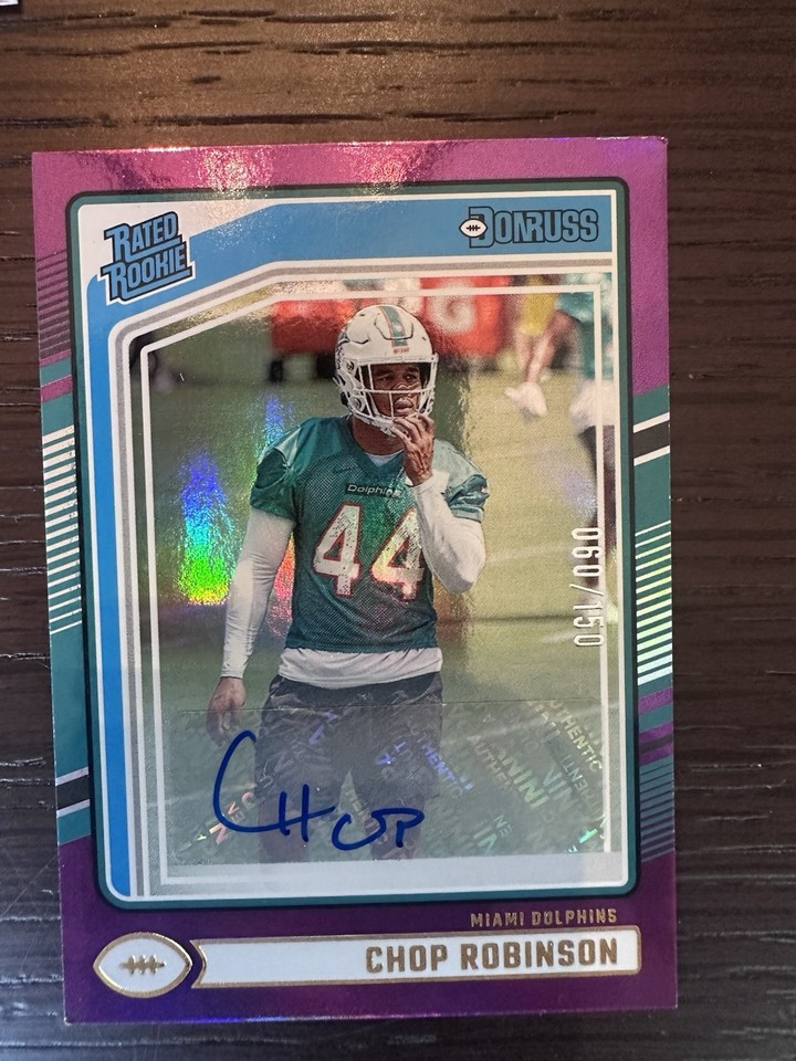 2024 Chop Robinson Rookie Auto & Refractor Lot Dolphins | eBay