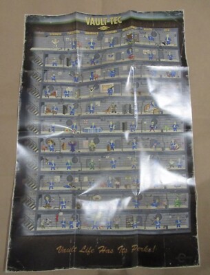 Fallout 4 Perk Chart Poster only Vault-Tec PS4 Xbox One PC NO GAME ...