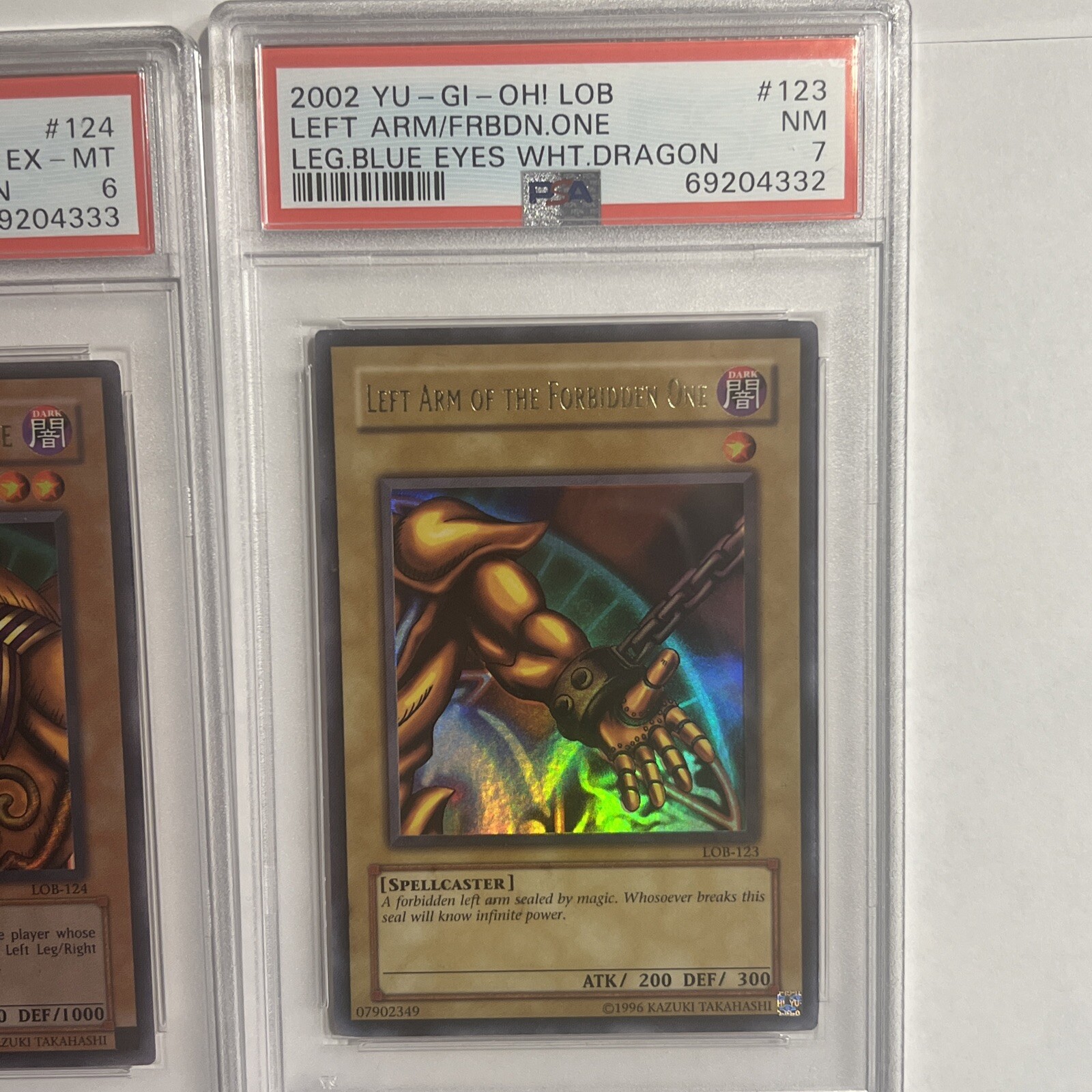 Yugioh 2002 Exodia the Forbidden One LOB 120-124 Complete Set PSA 7 PSA ...