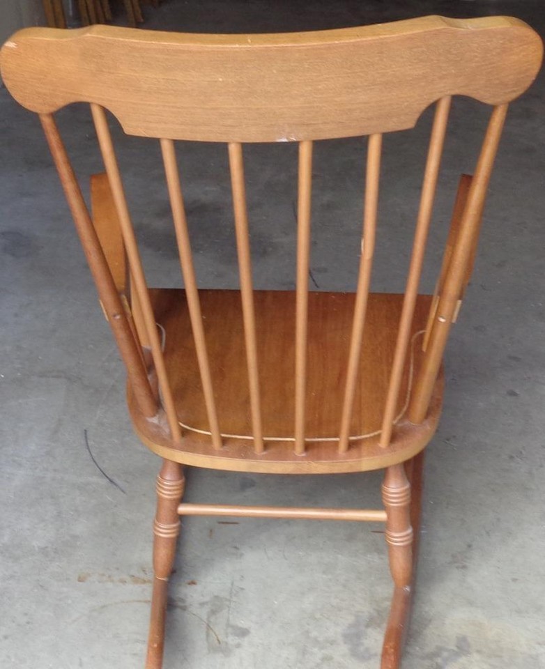 Vintage Solid Wood Spindle Rocking Chair - NEEDS TLC - CLASSIC STYLE ...