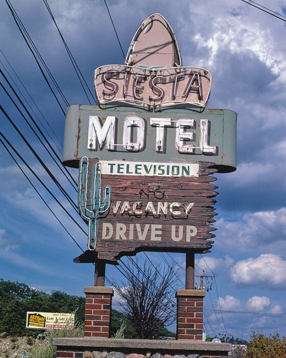8x10 Vintage Photo of the Siesta Motel sign, Route 1, Saugus ...