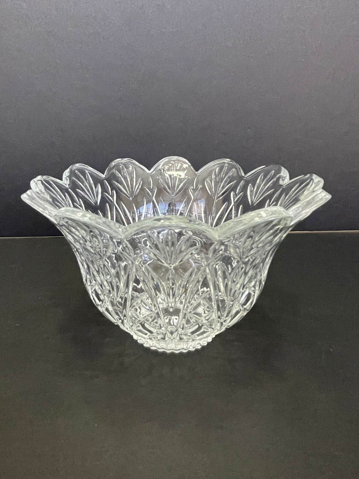 Vintage Caroline Candy Dish by Imperial Crystal - Bowl Deeply Scalloped ...