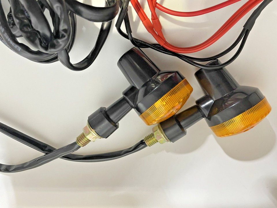 MOTORCYCLE INDICATOR WIRING HARNESS LOOM KIT RELAY 4 X INDICATORS ...