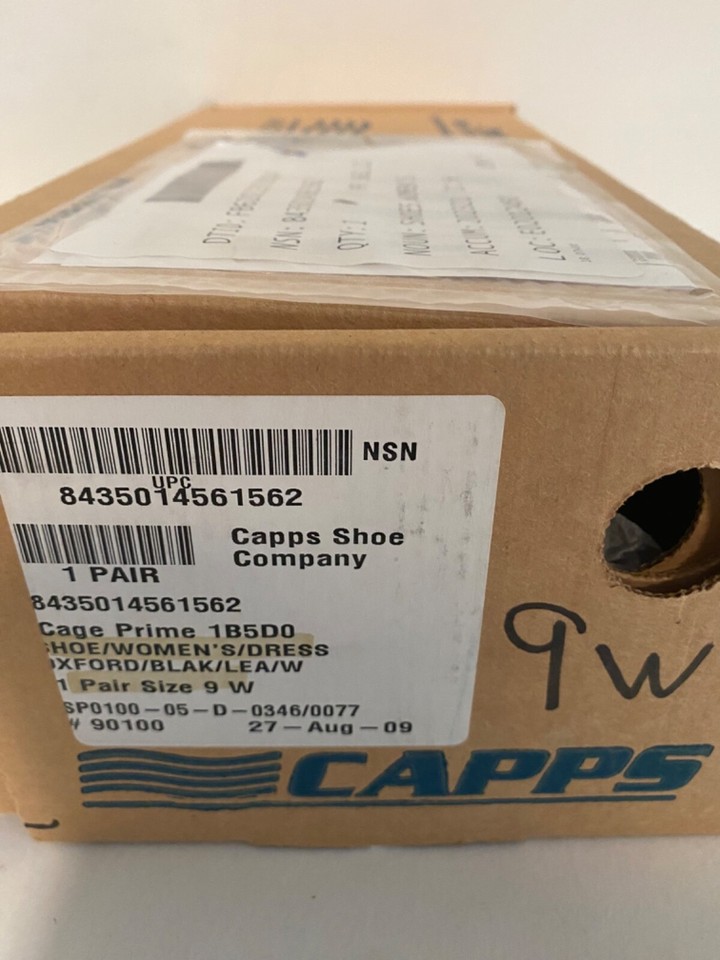 CAPPS Women's Oxford Shoes Black High Gloss DRMO Military Uniform Dress ...