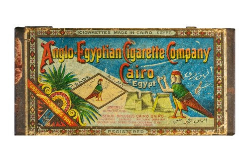 Scarce 1900s Egyptian “Princess” paper label 100 cigarette tin in fair ...