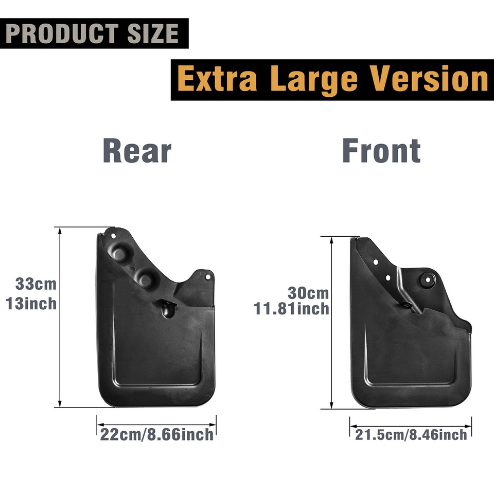 US Extra Large x4 Mud Flaps For Toyota Tacoma 2024 2025 Splash Guards ...