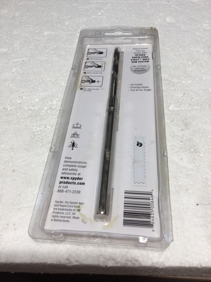 SPYDER #600648P HEX 8 HIGH SPEED STEEL HOLE SAW PILOT DRILL BIT BRAND ...