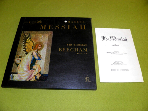 Handel - Messiah - Vyvyan / Tozzi / Beecham - RCA Living Stereo 4xLP ...