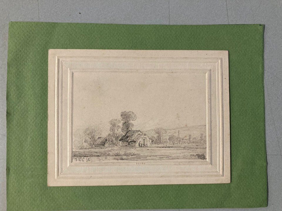 Very Nice Drawing Landscape Village Doubs Mine Lead Xixth to Identify ...