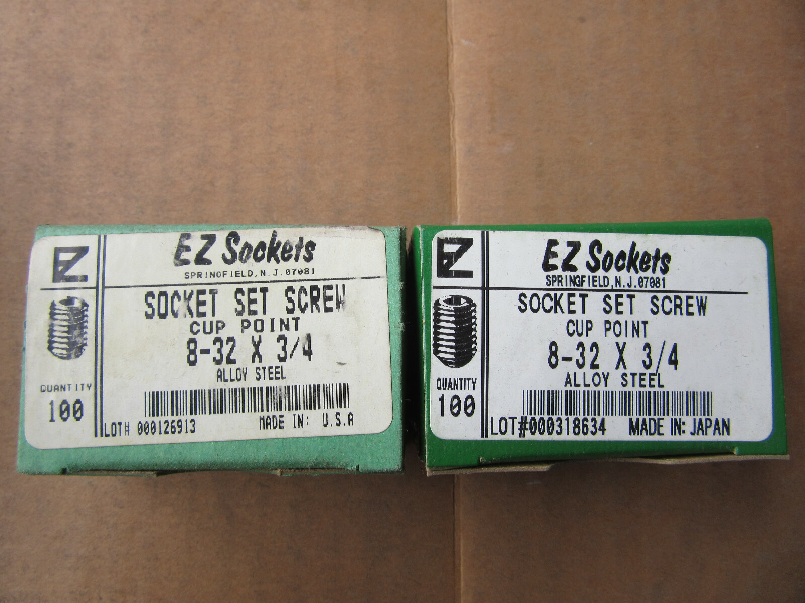 (200) EZ Sockets 8/32 X 3/4" Socket Set Screws Cup Point NEW!!! Free ...