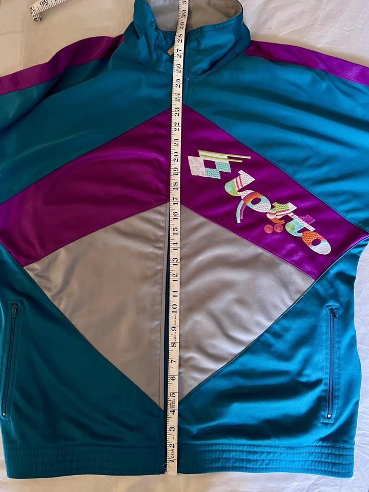 Lotto Vintage Tracksuit Top Purple Jacket XL Blue | eBay UK