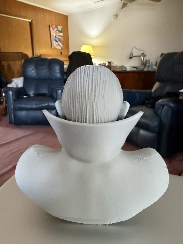 Dracula Bust 3D Printed 7” Marx Vampire. Gray. Can Make Any Monster ...
