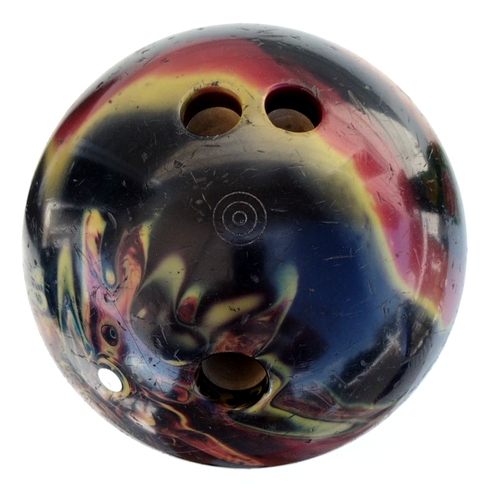 Vgt Ebonite Cyclone USBC Red Yellow Black Marble 14lb Pre-Drilled ...