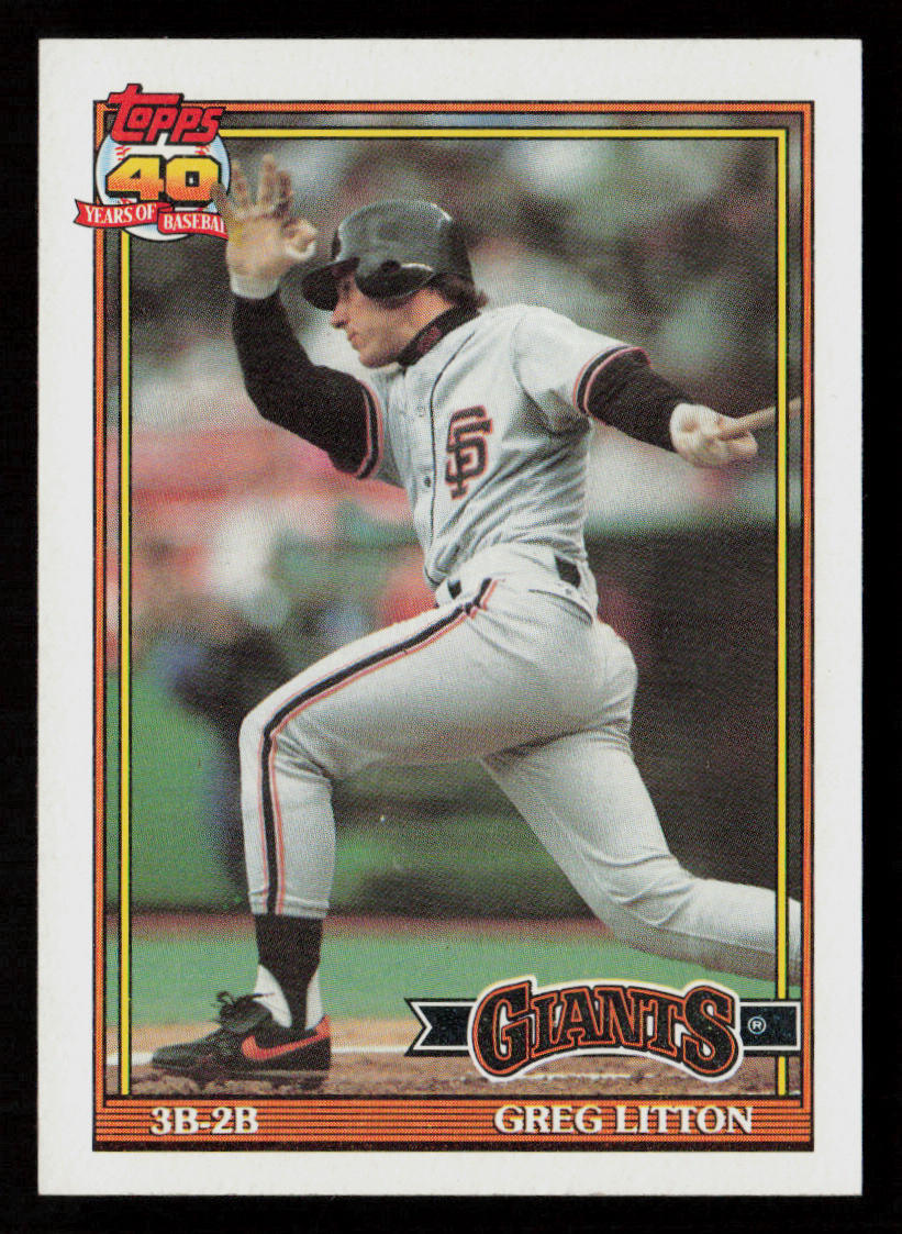1991 Topps Greg Litton #628 San Francisco Giants Baseball Card | eBay