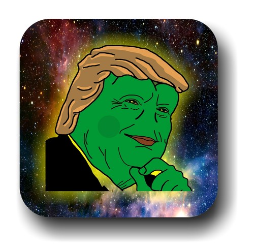Pepe Rare Trump Frog meme - drink coaster, gift, coaster gift set, meme ...