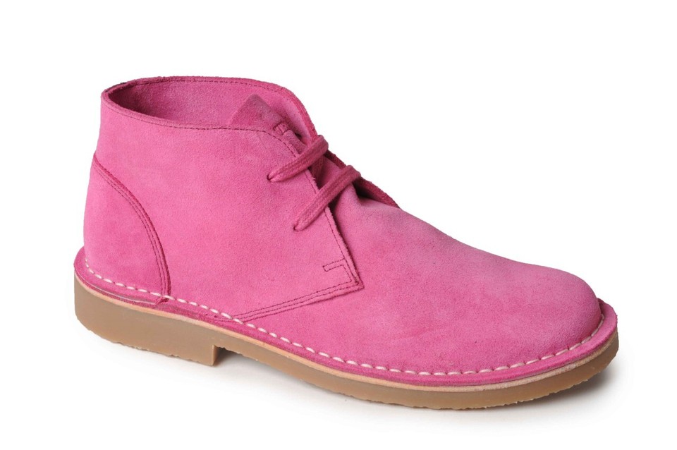 Ladies Catesby Desert Boots Real Leather Suede Lace Up Chukka Ankle ...