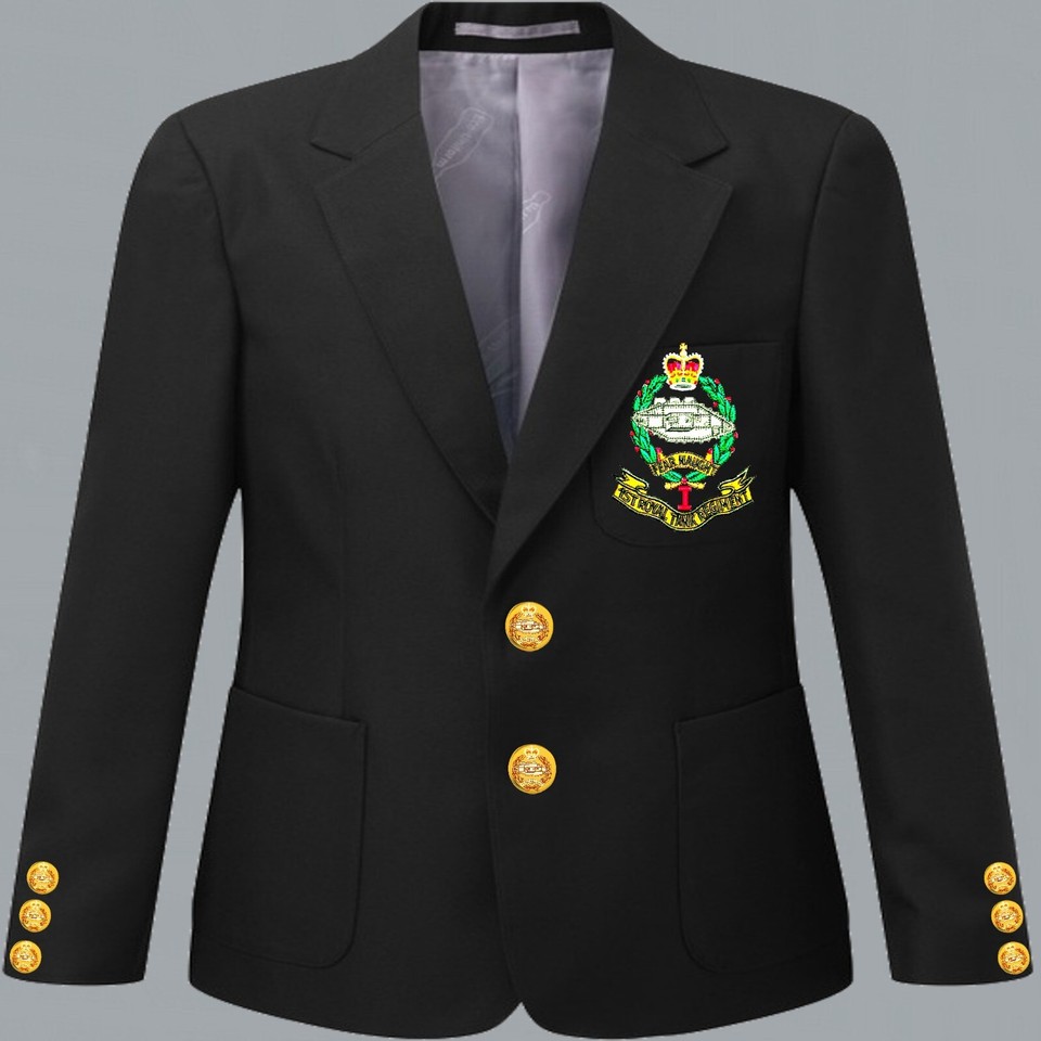 RAF ROYAL AIR FORCE BLACK REGIMENT BLAZER 44 REGULAR FULL RAF ENGRAVED ...