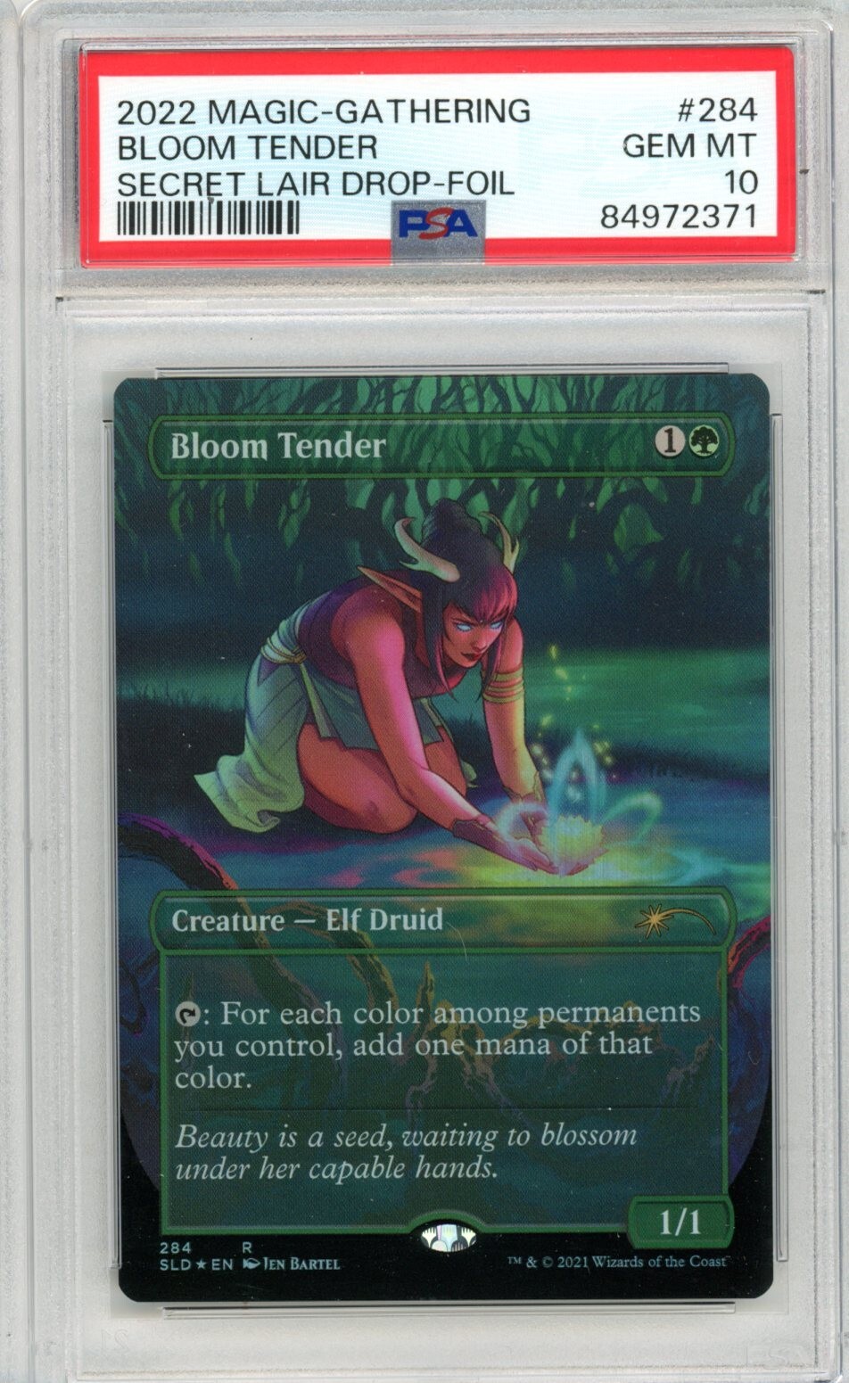 Bloom Tender - Borderless Foil - Secret Lair Drop Magic MTG - PSA 10 ...