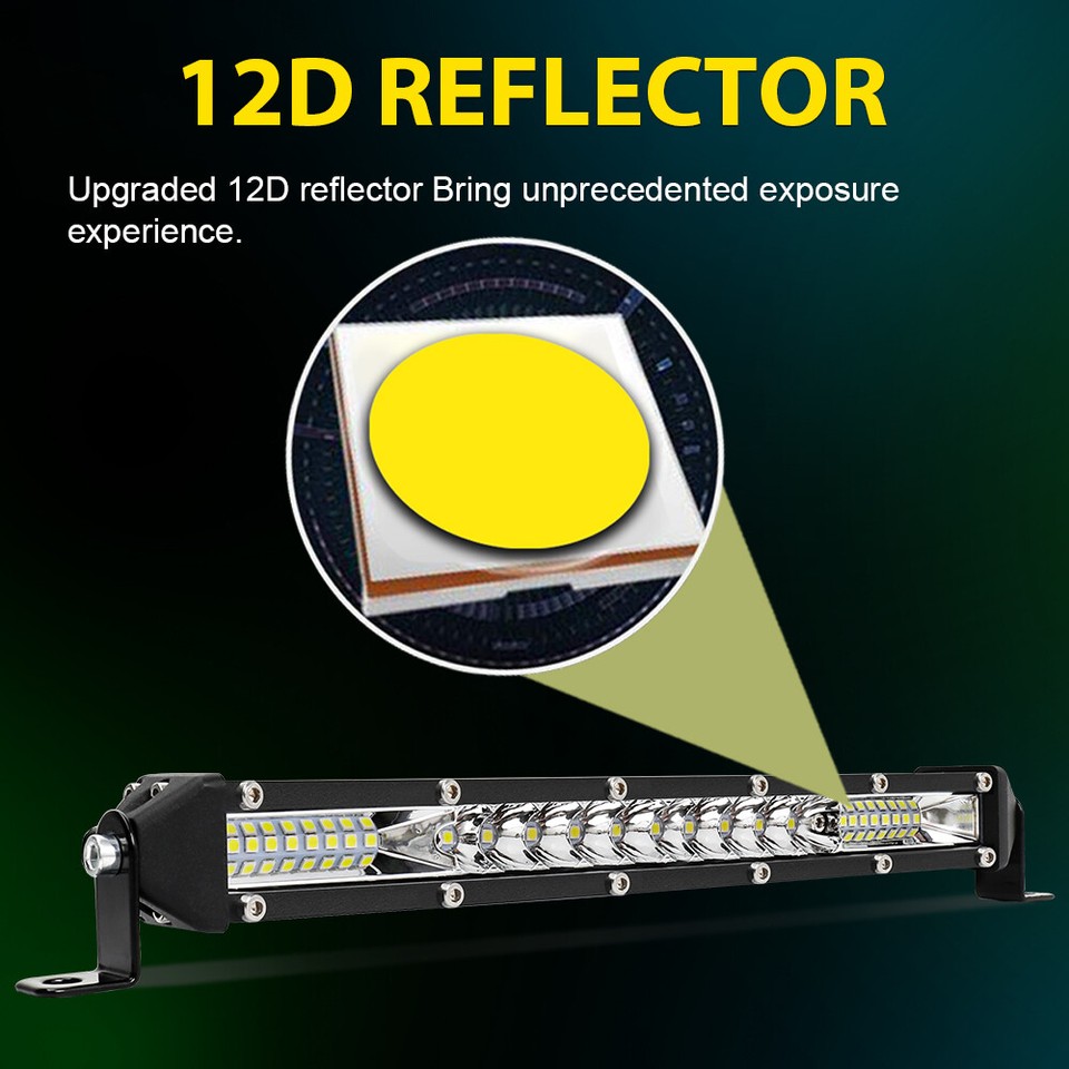 For Polaris Ranger 570 900 1000 50" Led Light Bar+Front Roof Bracket+4 ...