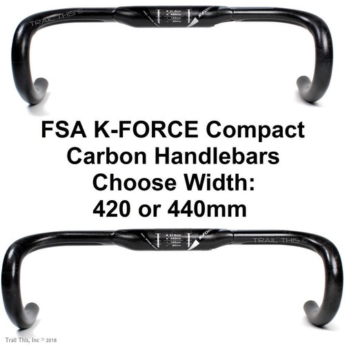 FSA K-Force Compact Carbon Road Bike Handlebars 42 or 44cm 31.8 4 ...