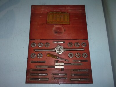 Vintage Dunlap Tap and Die Set Complete in Wood Box Case | eBay