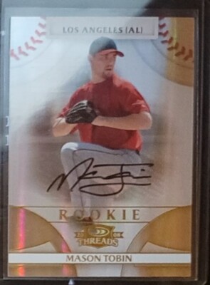 MASON TOBIN 2008 Donruss Threads #123 RC Rookie Auto ANGELS 054/999 | eBay