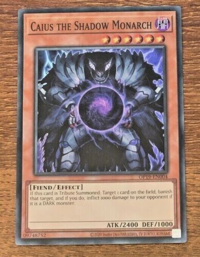 CAIUS THE SHADOW MONARCH *** SUPER RARE MINT/NM OP19-EN004 YUGIOH! | eBay