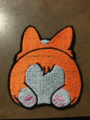 Welsh Corgi Butt Cheeks Buns Buttocks Kawaii Puppy Dog Embroidered Iron ...