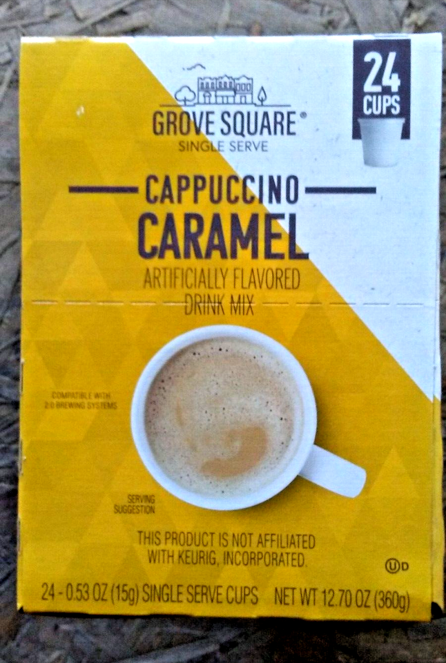 Lot 24 Kcup Grove Square Cappuccino Caramel Pod Gourmet Brew Mother ...